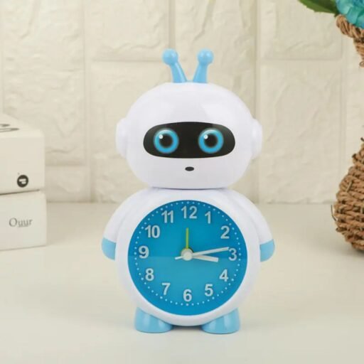 Robot Shape Alarm Clock for Kids | Table Clock | Battery | Timming ...